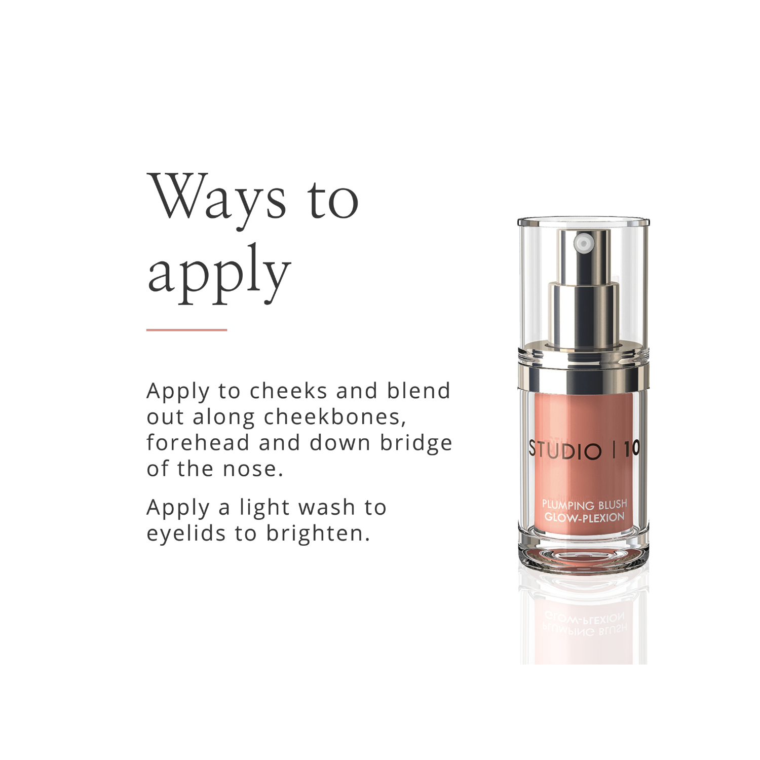 Plumping Blush Glow-plexion Skin Perfecting Makeup by Studio10 Beauty ...